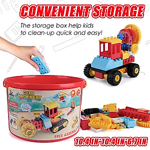 STEM Building Toys for Kids, 10Model Preschool Educational Learning Toys with Storage Box, Construction Engineering Erector Set Preschool Learning Toy,Birthday Gift for Boys Girls 3+ (96Pcs)