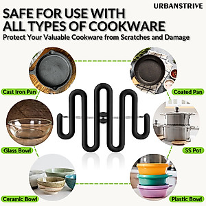 Urbanstrive Non-Scratch Silicone Potato Masher Kitchen Tool, Potatoes Masher Potato Masher Stainless Steel Wrapped In Premium Silicone, Potato Smasher, Black