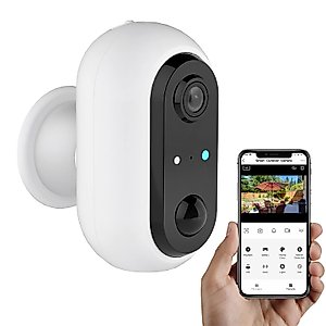 VENZ Outdoor Camera Wireless,1080P Battery Powered WiFi Cameras for Home Security,Magnetic Base,Siren Alarm, Night Vision,Motion Detection,2-Way TalkIP65 Waterproof,Cloud/SD Storage