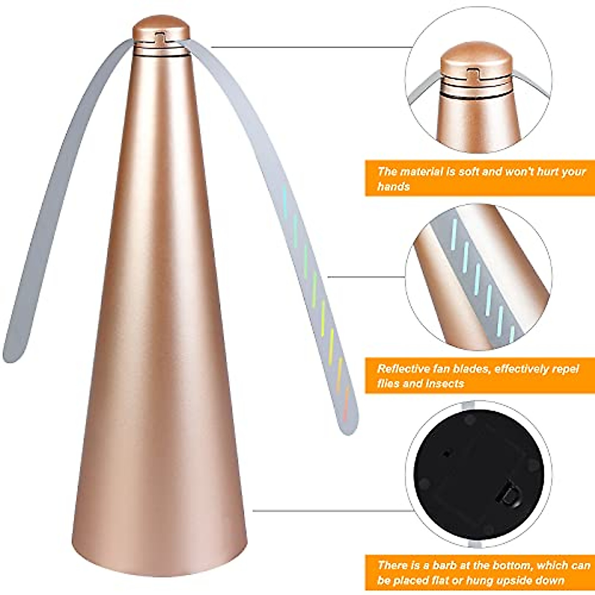 PIAOPIAONIU 4 Pcs Fly Fan for Table Outdoor Picnic Fly Fan and Food Fan Indoor Meal for Party