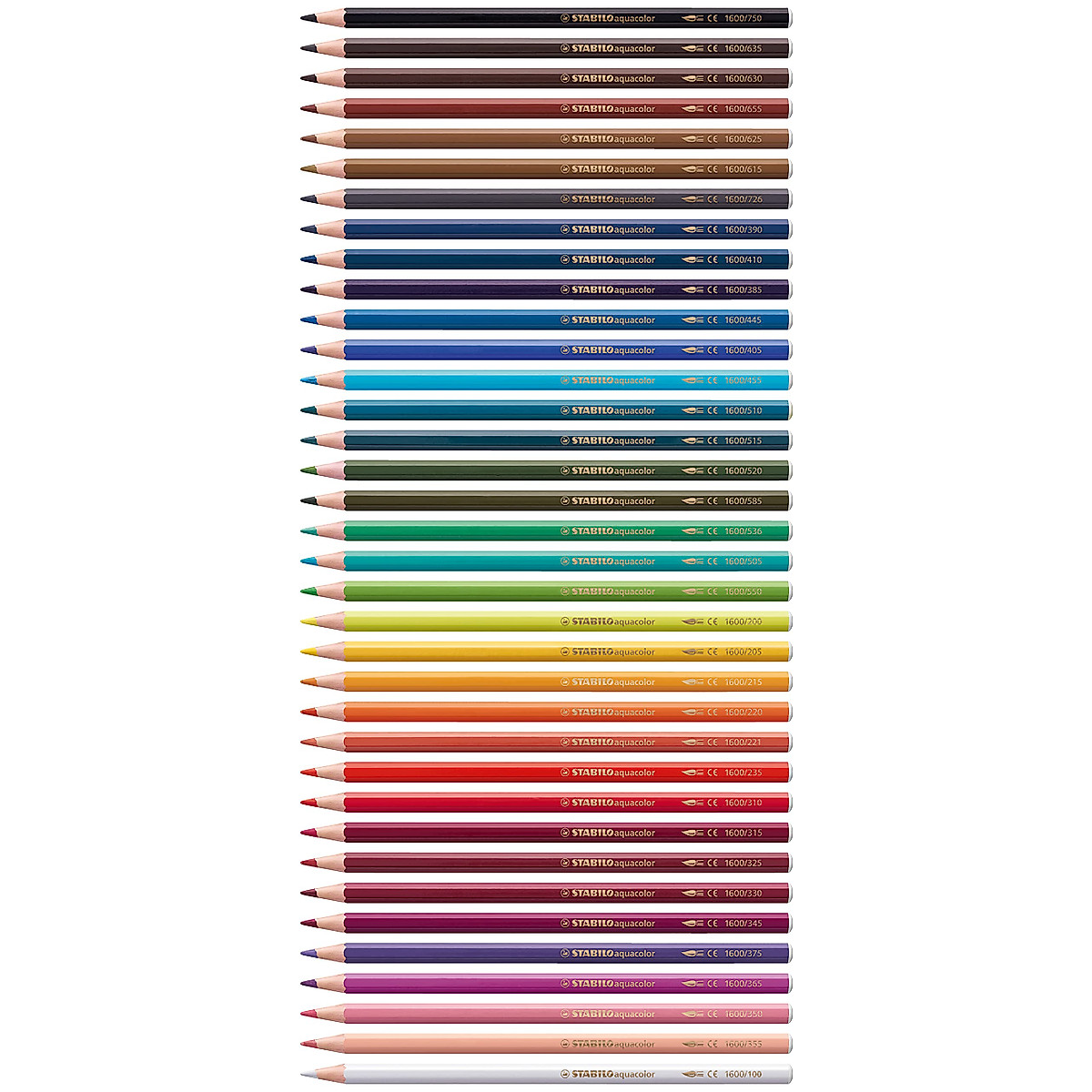 Colouring Pencil - STABILOaquacolor - Wooden case of 36 - Assorted Colours