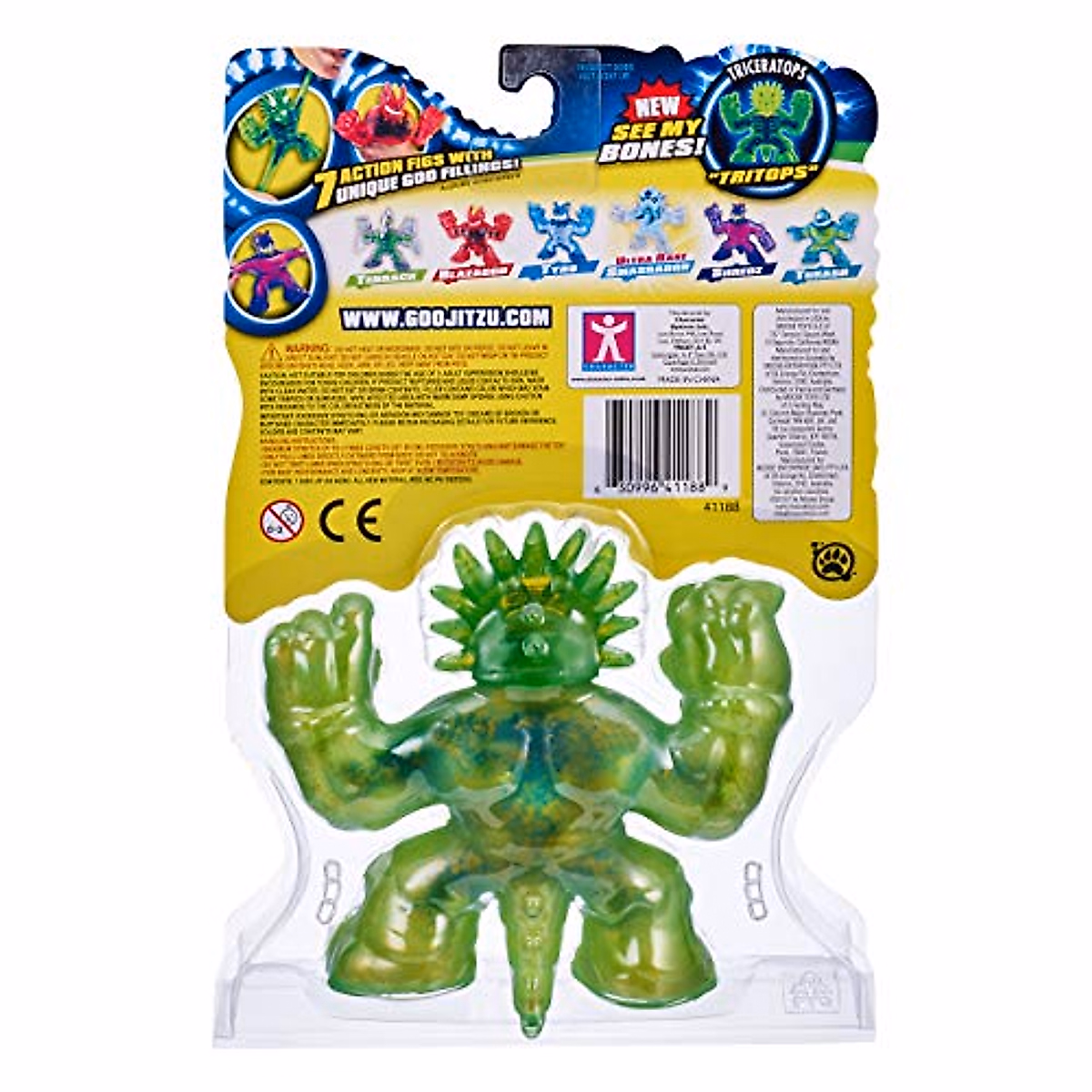 Heroes of Goo Jit Zu Dino X-Ray Hero Pack, Action Figure - Tritops The Triceratops (41188)