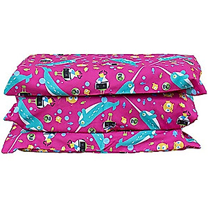KinderMat 1.5" Thick + PBS Kids Kinderbundle - 1 Washable Cover, Special Edition - Narwhal Expedition - Regular, Sheet is 47" x 22", Great for Daycare & Family Households