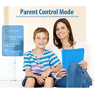 niuniutab Kids Tablet, 10 inch Android for Kids, 4GB RAM 64GB ROM, 1280x800 IPS HD Touchscreen, Tablet with Parental Control, Kid Software Pre-Installed, WiFi, Bluetooth,(Blue)...…