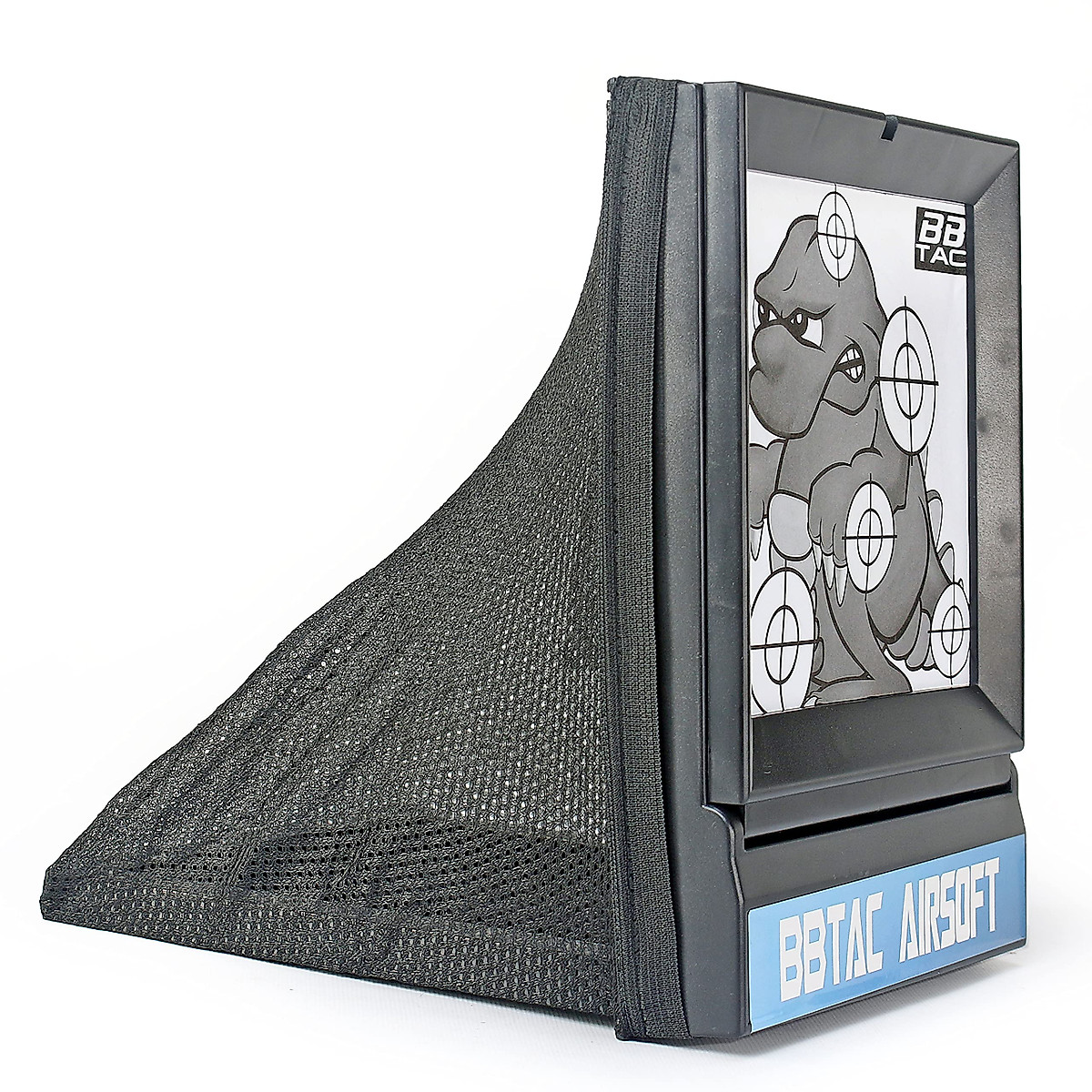 BBTac Airsoft Target with Trap Net Catcher, Stand and Paper Target, for Airsoft Gun Training Shooting BB Pellets Indoor Outdoor