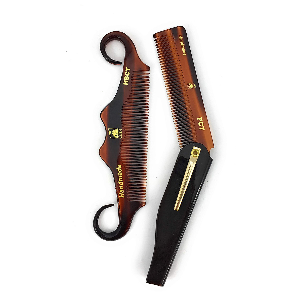 G.B.S Handmade Foldable All Purpose Comb Handle Bar Comb for Mustache Men’s Grooming Comb Made of Fine Tooth for Long lasting Style Beard & Hair Combo 2