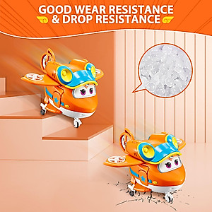 Super Wings 5" Transforming Sunny, Airplane Toys Vehicle Action Figure, Season 5 Plane to Robot in 10 Steps, Birthday Gifts for 3 4 5 year old Boys Girls Preschool Kids, Orange