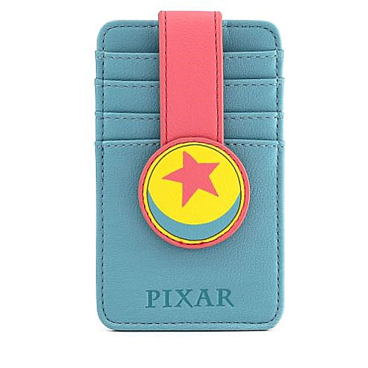 Loungefly x Disney Pixar Up Card Holder Art Inspired Wallet with Up Characters, Vegan Leather, 5.25 Inches