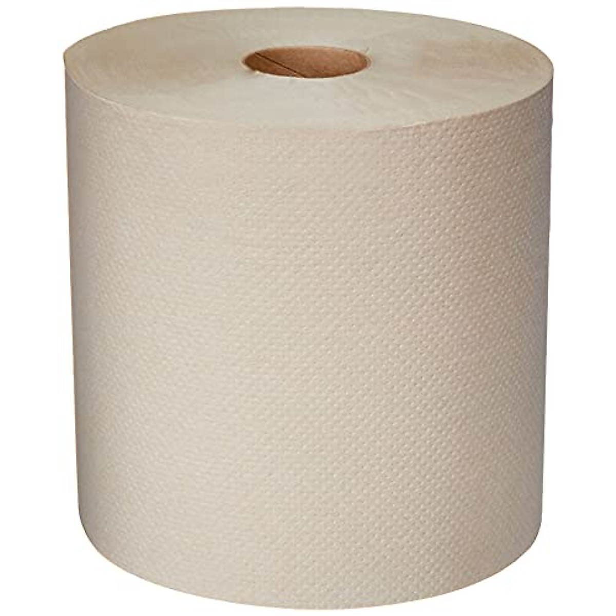 AmazonCommercial 1-Ply Kraft 7.9' Hard Roll Paper Towels, Bulk for Business, Made from 100% Recyclable Material, Compatible with Universal Dispensers, 4800 Count (6 Rolls of 800 Feet), Brown