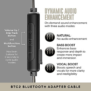 MEE audio M6 PRO Musicians’ In-Ear Monitors Wired + Wireless Combo Pack: includes stereo audio cable and Bluetooth audio adapter (Black) (CMB-M6PROBT-BK)