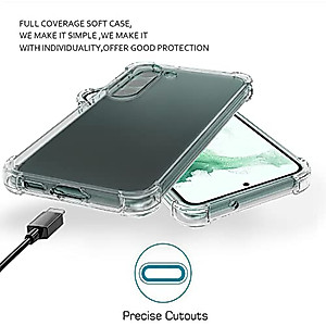 Osophter Samsung Galaxy S23 Plus Case - Clear, TPU Shock-Absorbing, Reinforced Corners, Flexible Phone Cover