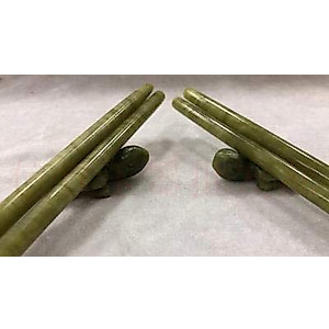 Decorative Stone Natural Jade Turtle Chopsticks Set B 02