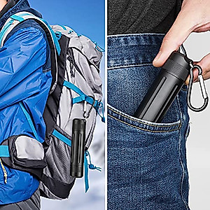 Airtight Smell Proof Container, Mini Portable Sealed Jar Water Resistant Aluminum Alloy Stash Container Keychain Ashtray for Herbs, Spices, Tobacco