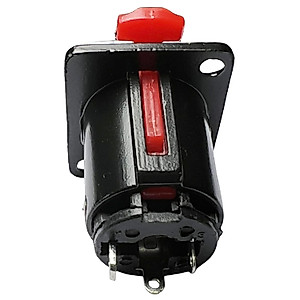 CESS Black 1/4" Jacks TS and TRS Panel Mount Jack Locking Style D Series Size - 1/4 Inch Female Stereo and Mono/TRS and TS Audio Socket - 6.35mm Stereo and Mono Socket (4 Pack)