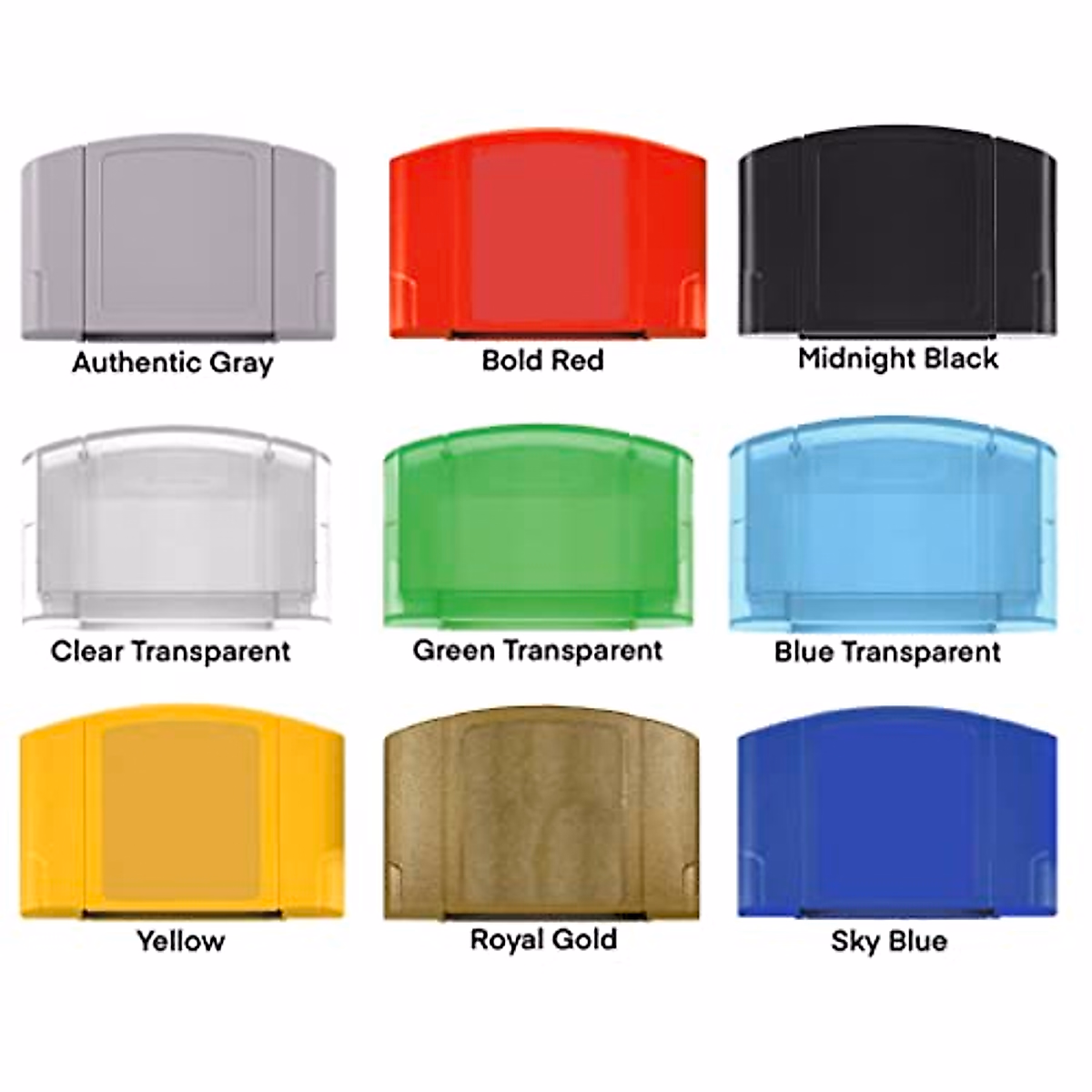 PRYMALL N64 Game Cartridge Shell with Custom Printed Label (Regular, Gray)