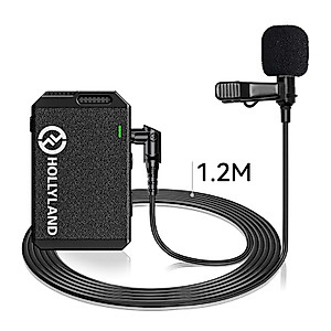 Hollyland Lark Max Wireless Microphone Bundle with 3.5mm External Clip on Lavalier Mic