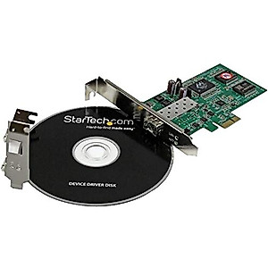 StarTech.com PCI Express Gigabit Ethernet Fiber Network Card w/Open SFP - PCIe GbE SFP Network Card Adapter NIC - Fiber Optic SFP Adapter, TAA (PEX1000SFP2)