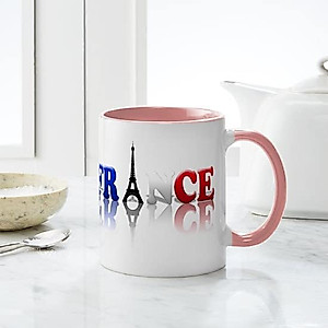 CafePress France Tricolore And Eiffel T Mug Ceramic Coffee Mug, Tea Cup 11 oz