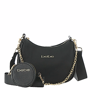 bebe Mara Nylon Crossbody Bag w/Coin Purse Black