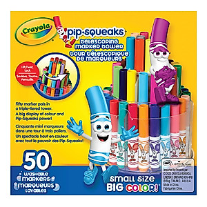 Crayola Pip Squeaks Marker Set, 50 Washable Markers, Gift for Kids