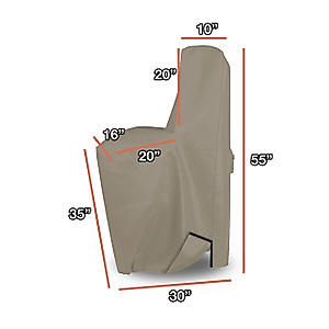 Covers & all Water Softener Cover, 12 Oz, Made of Waterproof, UV-Resistant & Tear-Proof Cover Max Fabric Comes with Air Pockets & Split Zipper (55" H x 30" W x 16" D, Beige)