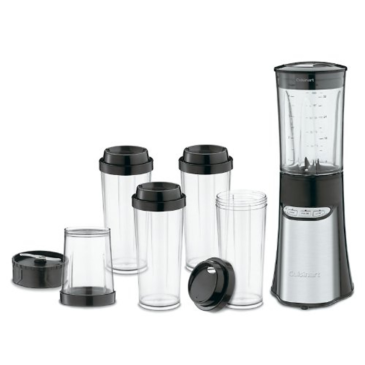 Cuisinart CPB-300FR SmartPower 15-Piece Compact Portable Blending/Chopping System, Black (Renewed),