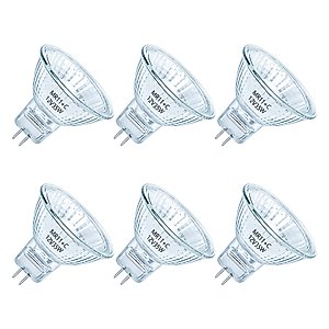 Sevici MR11 Halogen Bulb 12V 35W Dimmable FTD Spotlight Bulb 36° Beam 2700K Warm White MR11 Bulb GU4 Dual Pin Base, Glass Cover for Range Hoods Track Lighting Landscape Recessed Bulbs