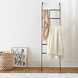 Amazon Basics Leaning Ladder Rack for Blankets or Towels