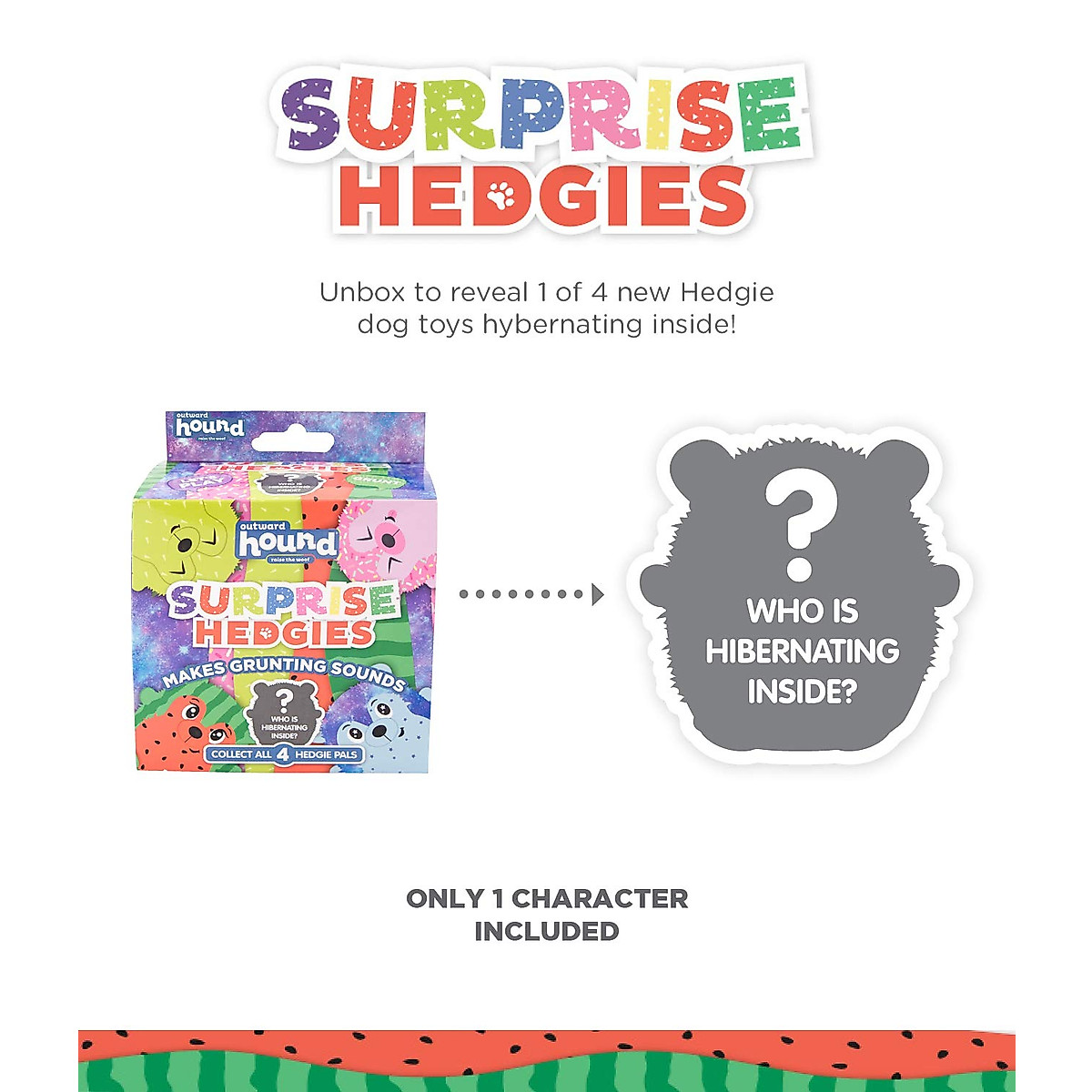 Outward Hound Surprise Hedgies Dog Toys - UNbox and Surprise! Collect All 3 Grunting Hedgies Dog Toys!