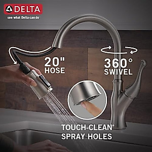 Delta Faucet Ophelia Brushed Nickel Kitchen Faucet with Pull Down Sprayer, Kitchen Sink Faucet, Faucet for Kitchen Sink, Magnetic Docking, SpotShield Stainless 19888Z-SP-DST