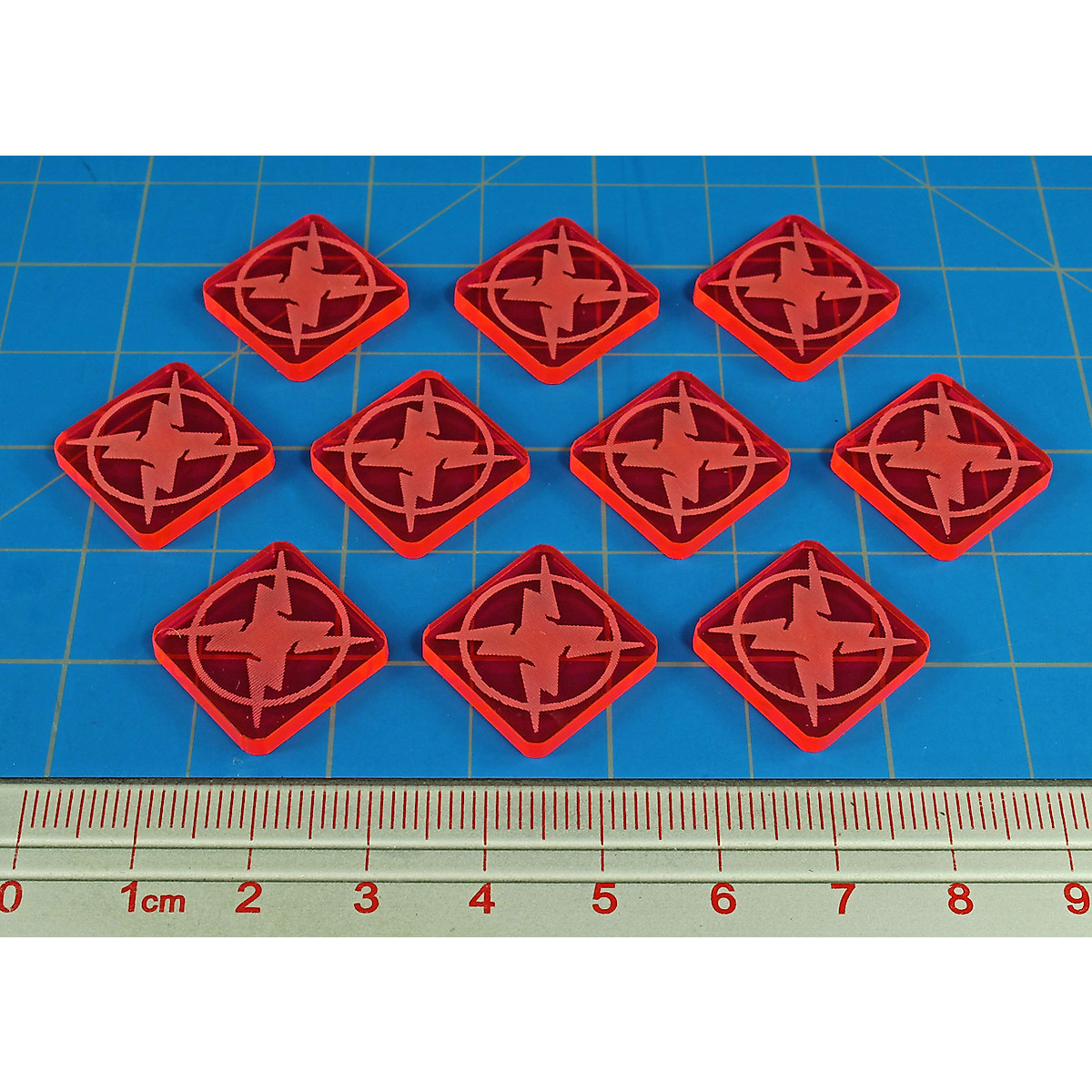 LITKO Space Fighter 2nd Edition Tokens | Compatible with Star Wars: X-Wing Miniatures Game | Pack of 10 (Ion Tokens)