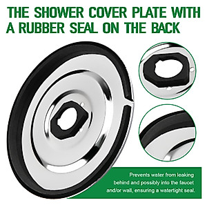 Shower Faucet Cover Plate Escutcheon for Moen 16090 Chateau Collection, Shower Valve Cover Plate, Shower Trim Kit Part for One-Handle Tub and Shower Faucets, 1 Pack