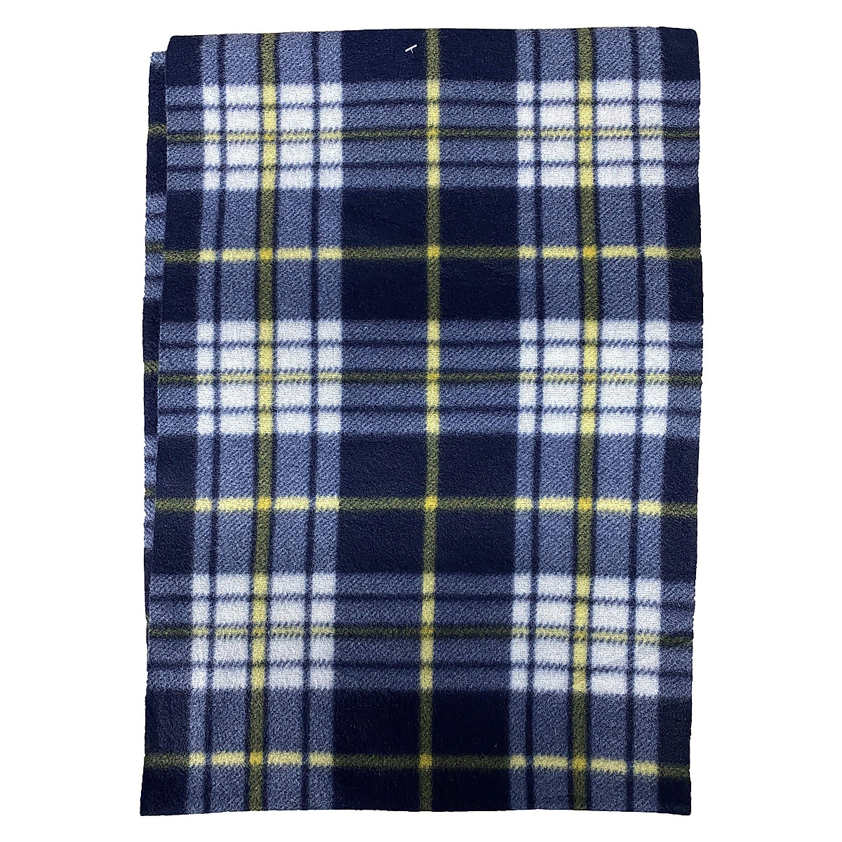 Yacht & Smith Warm Fleece Knit Winter Neck Scarfs and Bulk, Unisex Black, Plaid Stripe Design (12 PACK FLEECE PLAID)