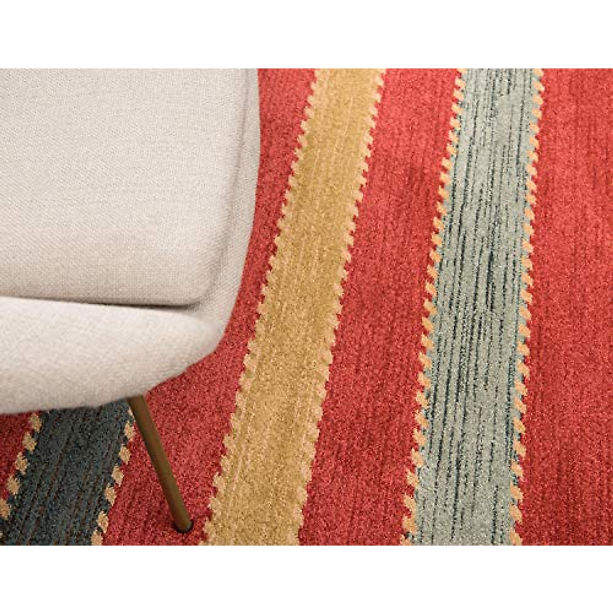 Unique Loom Fars Collection Area Rug - Monterey (8' Round, Multi/ Rust Red)