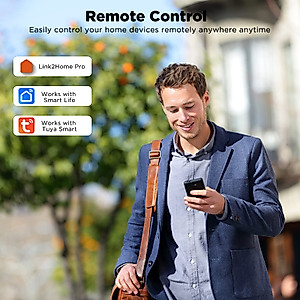 G-Homa Outdoor Smart Plug Waterproof, Wi-Fi 15A Plugs with 2 Sockets, Smart Outlet Work with Alexa and Google Home, No Hub Required, FCC&CSA Certified, 2.4GHz WiFi Only