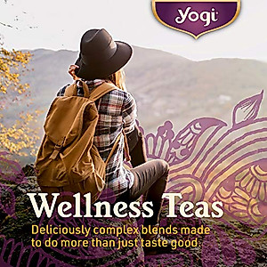 Yogi Tea Peach Bergamot Bright Day Tea - 16 Tea Bags per Pack (4 Packs) - Organic Tea to Support Energy & Positivity - Includes Oolong Tea Leaf, White Hibiscus Flower, Rose Hips & More