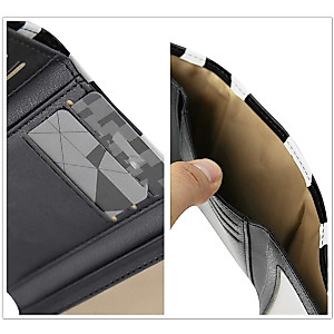 MINGSEECESS Women PU Leather Small Coin Wallet Cute Cow Pattern Tri-Fold Card Holder Snaps Clutch Purse