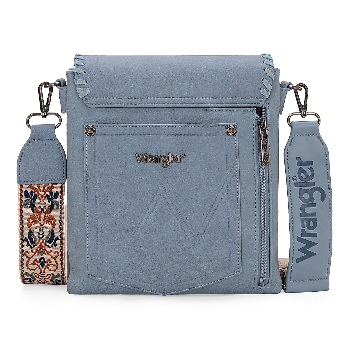 Wrangler Crossbody Bags for Women Satchel Purse Medium Shoulder Handbags with Detachable Guitar Straps,WG72-9360PK