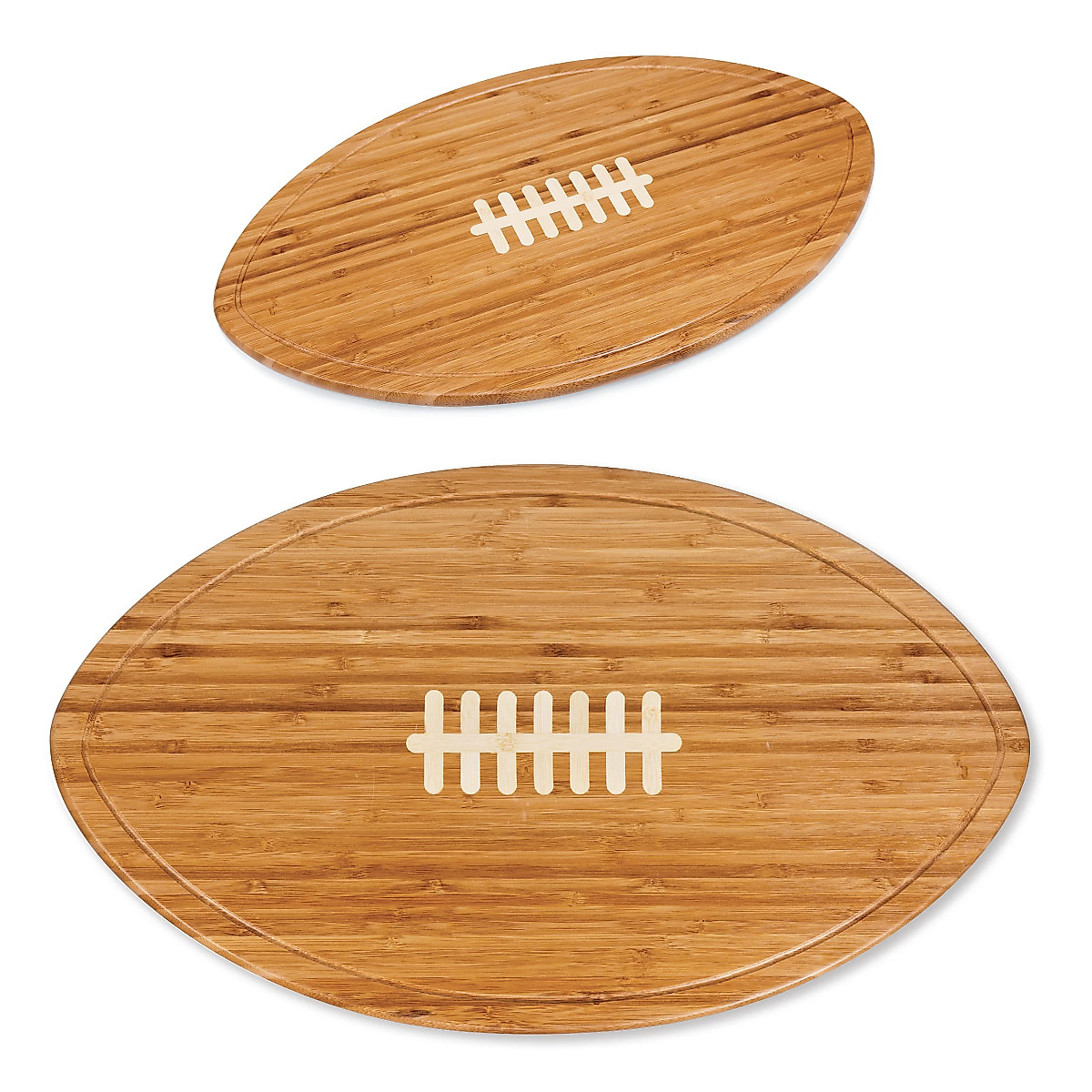 TOSCANA - a Picnic Time Brand Kickoff Football Cheese Board, Novelty Charcuterie Board, Serving Platter, Cheese Boards Charcuterie Boards, Bamboo Brown