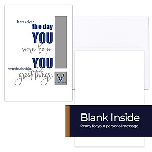 2MyHero - US Air Force - Military Appreciation Greeting Card With Envelope - 5" x 7" - Destined For Great Things