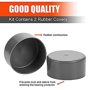 CZC AUTO Bearing Protector Bras 1.98 Inch Rubber Caps Dust Covers Replacement for Bearing Partner Bra for Trailer Boat Wheel, 2 Pack