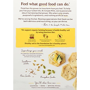 Simple Mills Organic Seed Crackers, Original - Gluten Free, Vegan, Healthy Snacks, Paleo Friendly, 4.25 Ounce (Pack of 1)