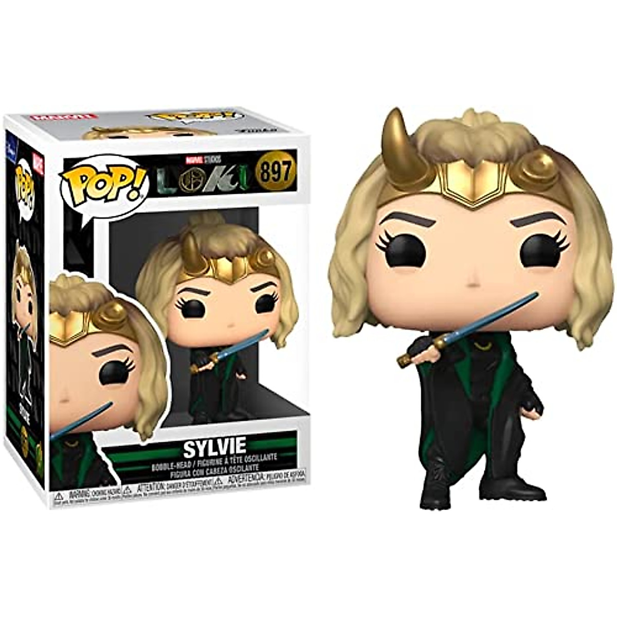 POP Marvel: Loki - Sylvie Funko Pop! Vinyl Figure (Bundled with Compatible Pop Box Protector Case), Multicolored, 3.75 inches