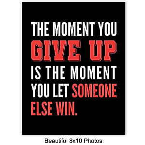 Motivational Quotes Set - 8x10 Basketball Posters - Gift for Sports Fans, Men, Boys, Teens - Inspirational Wall Decor, Art Decorations for Office, Bedroom, Living Room - 8x10 UNFRAMED Prints