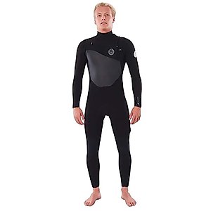 Rip Curl Flashbomb 4/3 GB Steamer Chest-Zip Wetsuit - Men's Black, L