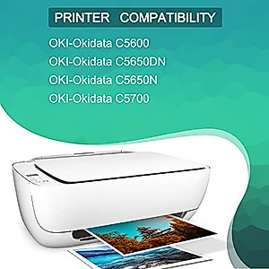 GREENBOX Compatible Toner Cartridge Replacement for Oki-Okidata 43324403 43324404 43324402 43324401 for OKI C5500 C5500N C5600 C5650DN C5700 C5800LDN C5950 Type C8 (1 Black 1 Cyan 1 Magenta 1 Yellow)