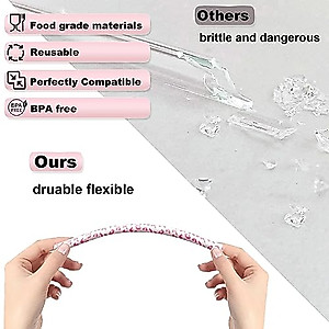 40oz Replacement Straws 8 Pack | 40oz Tumbler Leopard Straws, Cheetah Straws, Iced Coffee Straws, 12 Inches Extra Long Straws, Leopard Drinking Straws, Reusable Straws