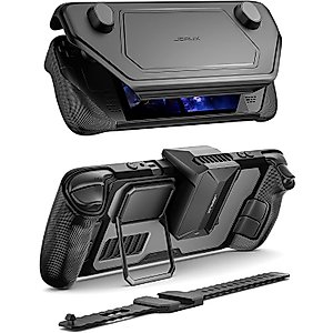 JSAUX ModCase Compatible with Steam Deck/Steam Deck OLED, PC0104 Modular Valve Steam Deck Case Include Protective Case, Face Cover, Cooling Fan, Metal Bracket and Strap - Cooler Set
