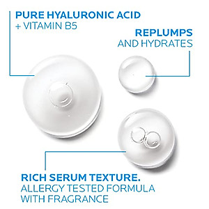 La Roche-Posay Hyalu B5 Pure Hyaluronic Acid Serum for Face, with Vitamin B5, Anti-Aging Serum for Fine Lines and Wrinkles, Hydrating Serum to Plump and Repair Dry Skin, Safe on Sensitive Skin