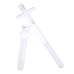 Baluue Glass Tissue Cell Tissue Homogenizer with Lab Pestle Lab Glass Tube Lab Utensils 20ml